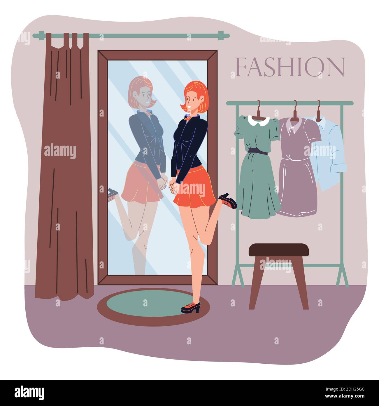 Flat cartoon character vector illustration concept Stock Vector Image ...