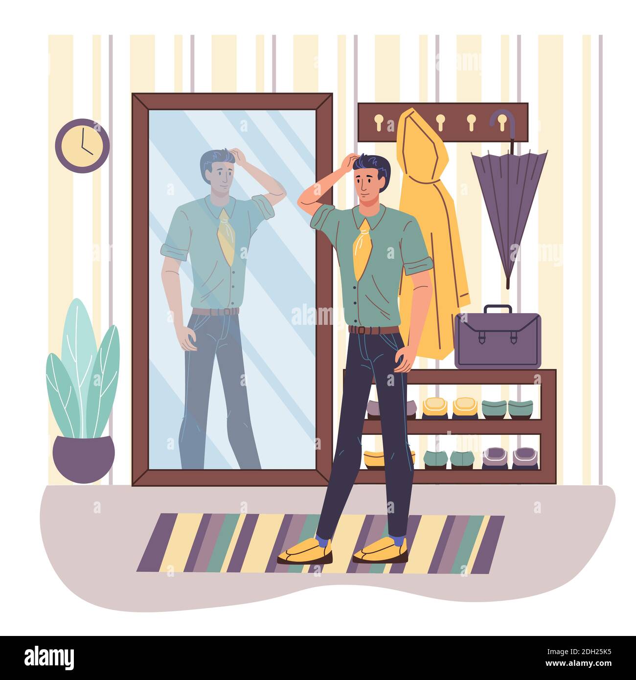 Flat cartoon character vector illustration concept Stock Vector Image ...