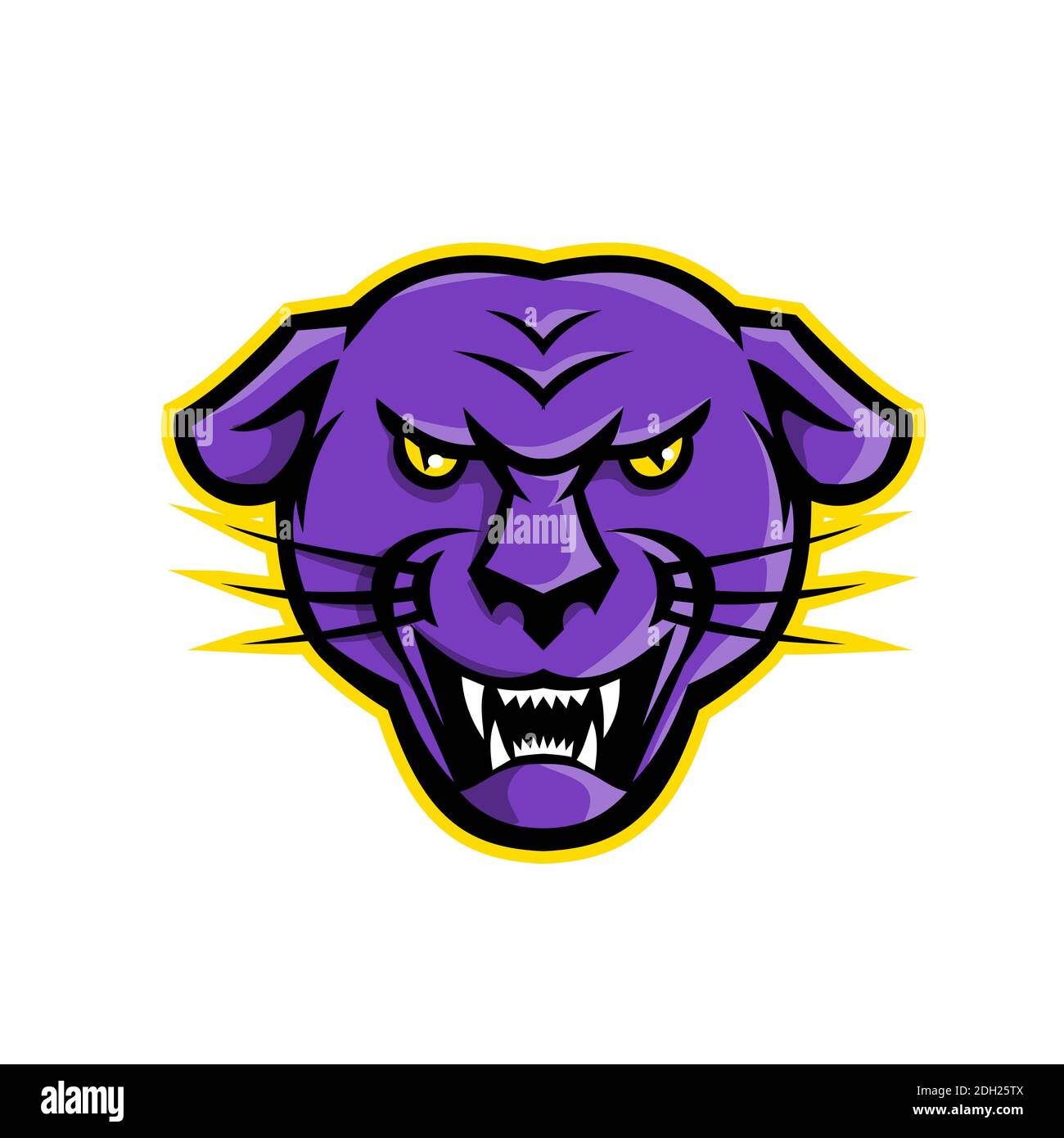Angry Black Panther Head Mascot Stock Photo - Alamy
