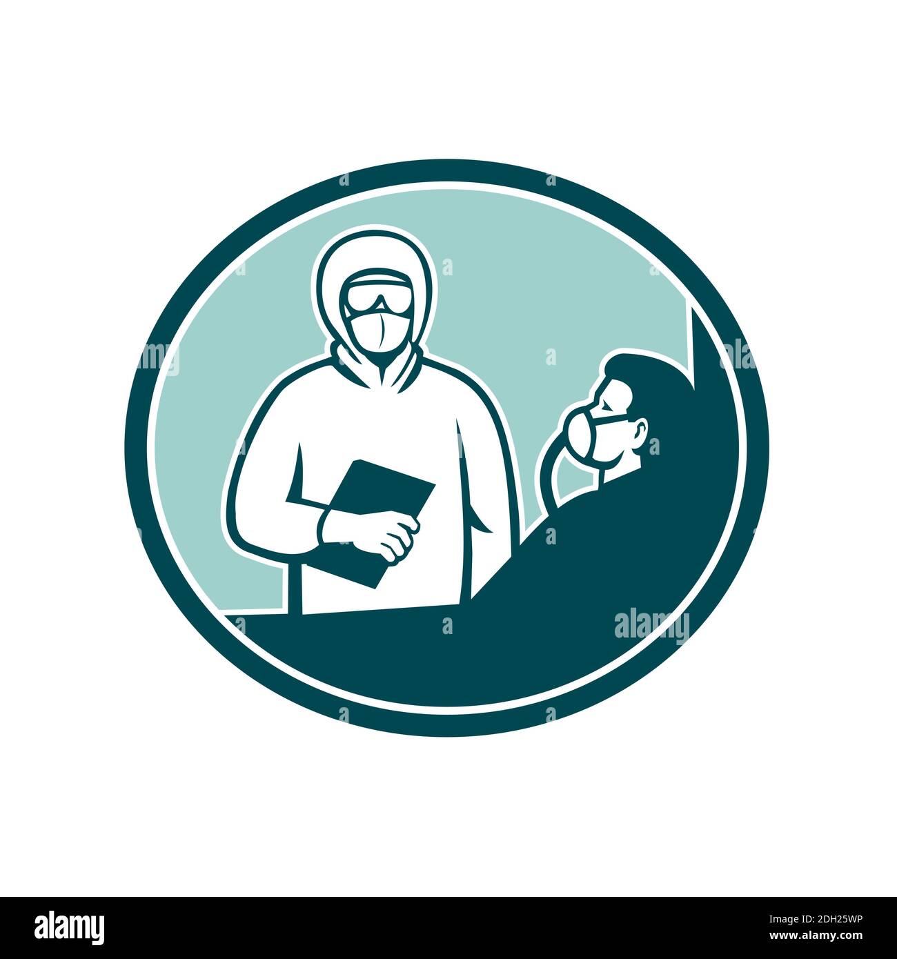 Retro + hospital + patient + mask Cut Out Stock Images & Pictures - Alamy