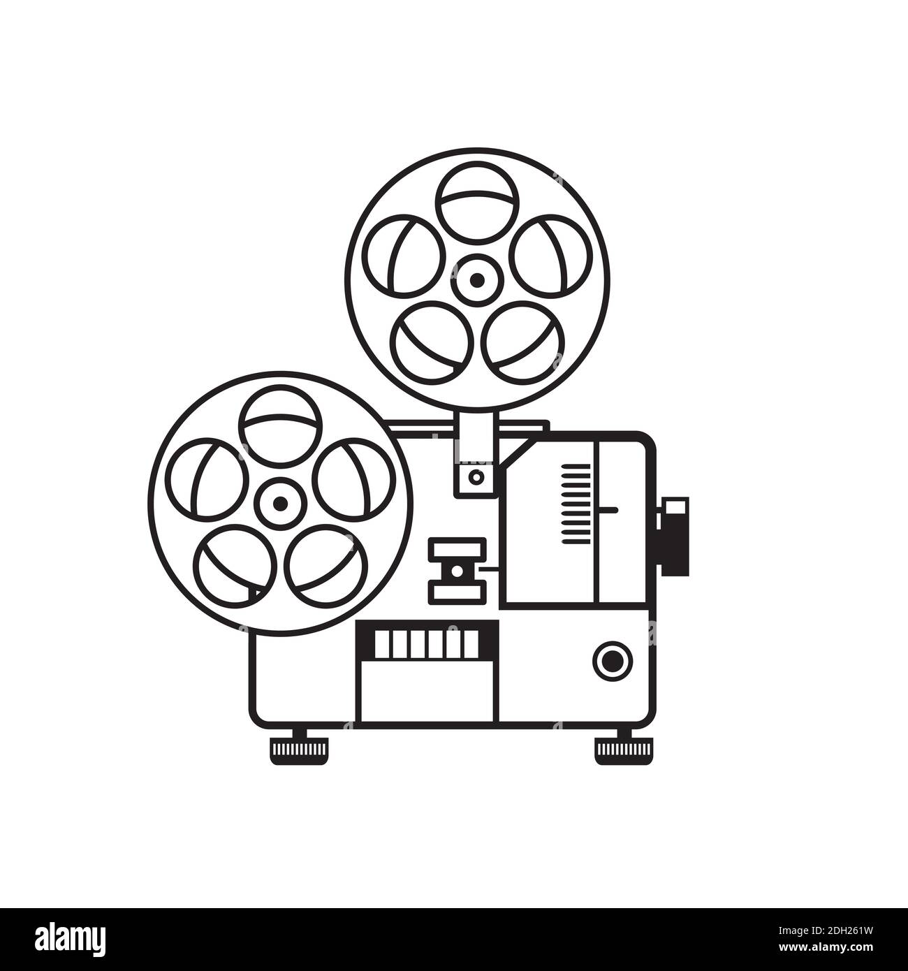 Vintage Movie Film Projector Retro Stock Photo - Alamy
