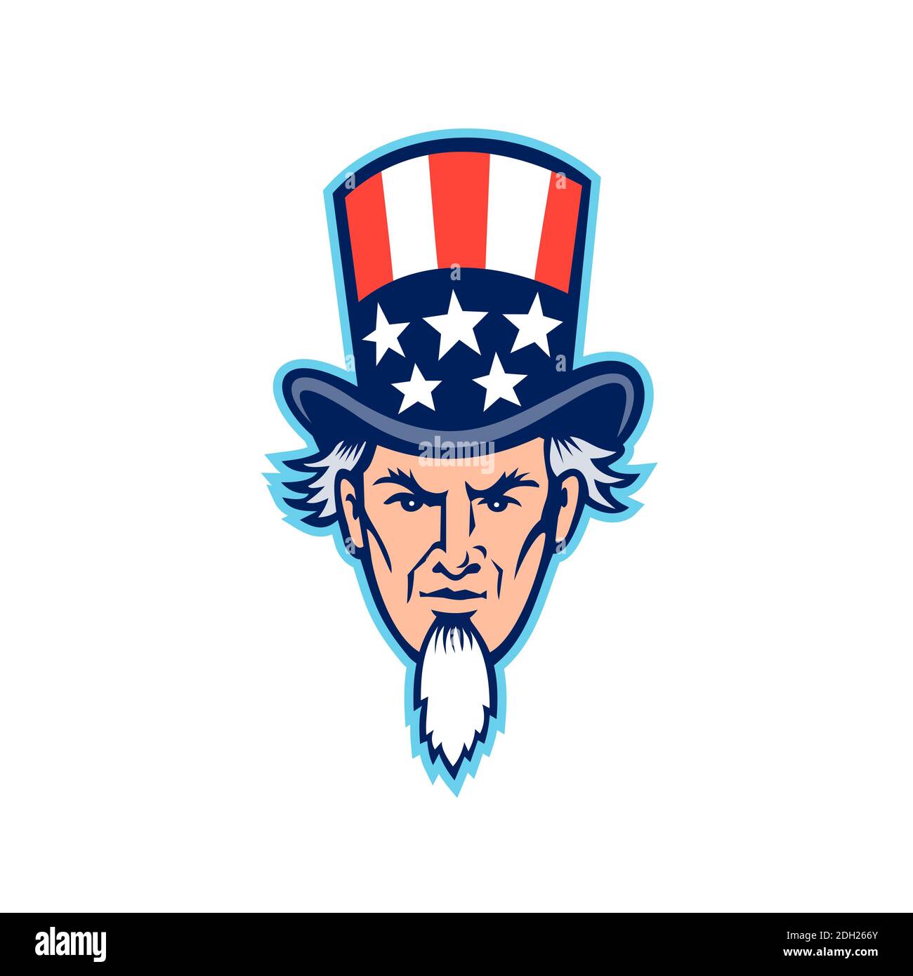 Uncle Sam Head Mascot Stock Photo - Alamy