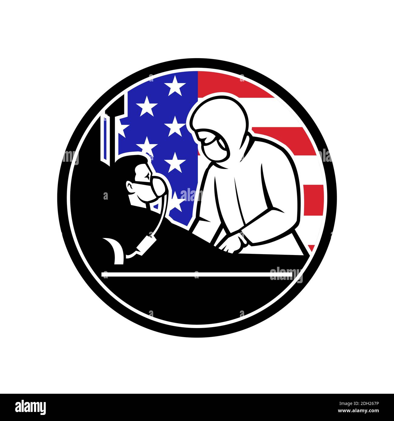 Retro + hospital + patient + mask Cut Out Stock Images & Pictures - Alamy