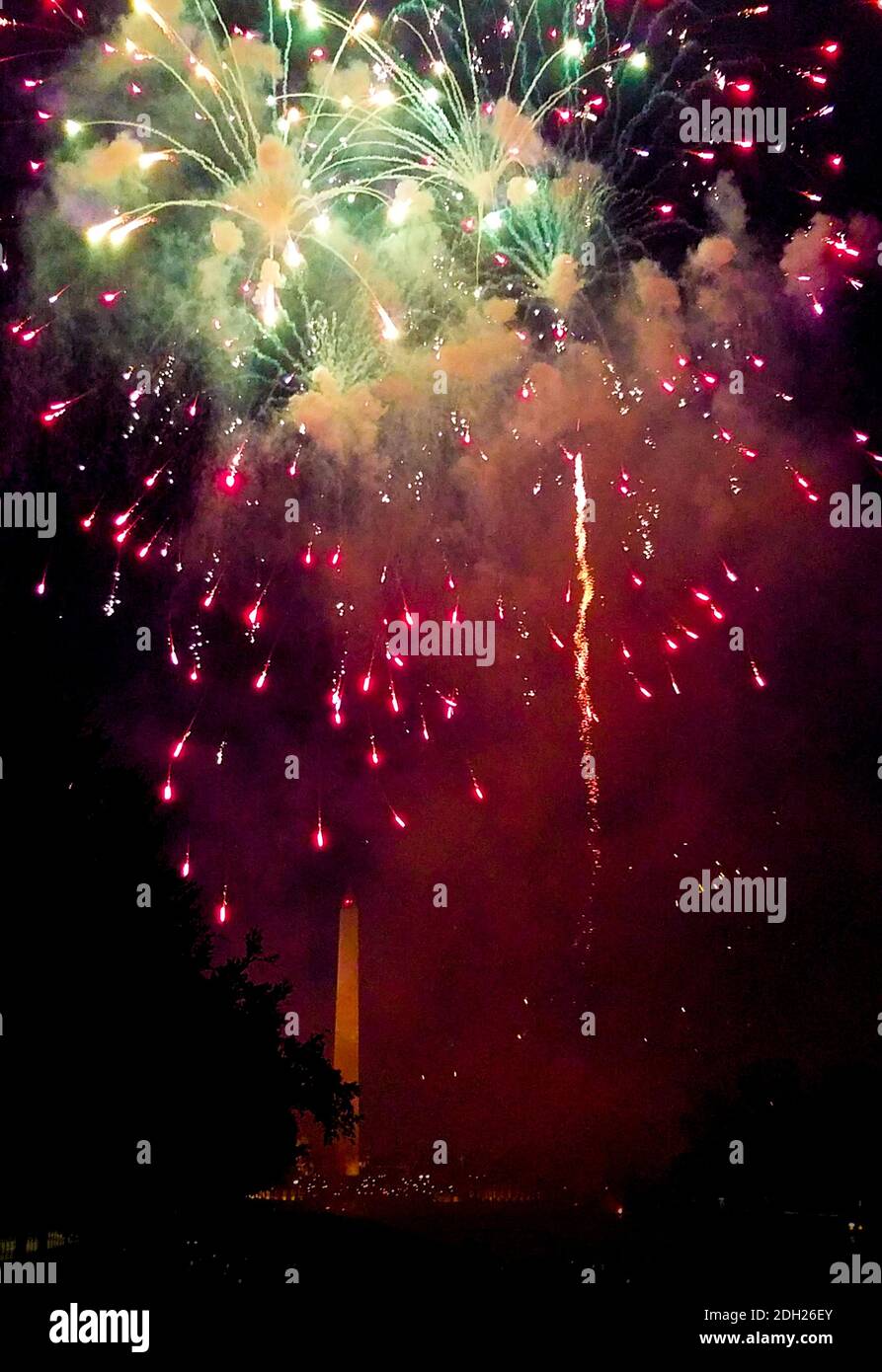 Independence Day Fireworks display at the National Mall, in front of ...