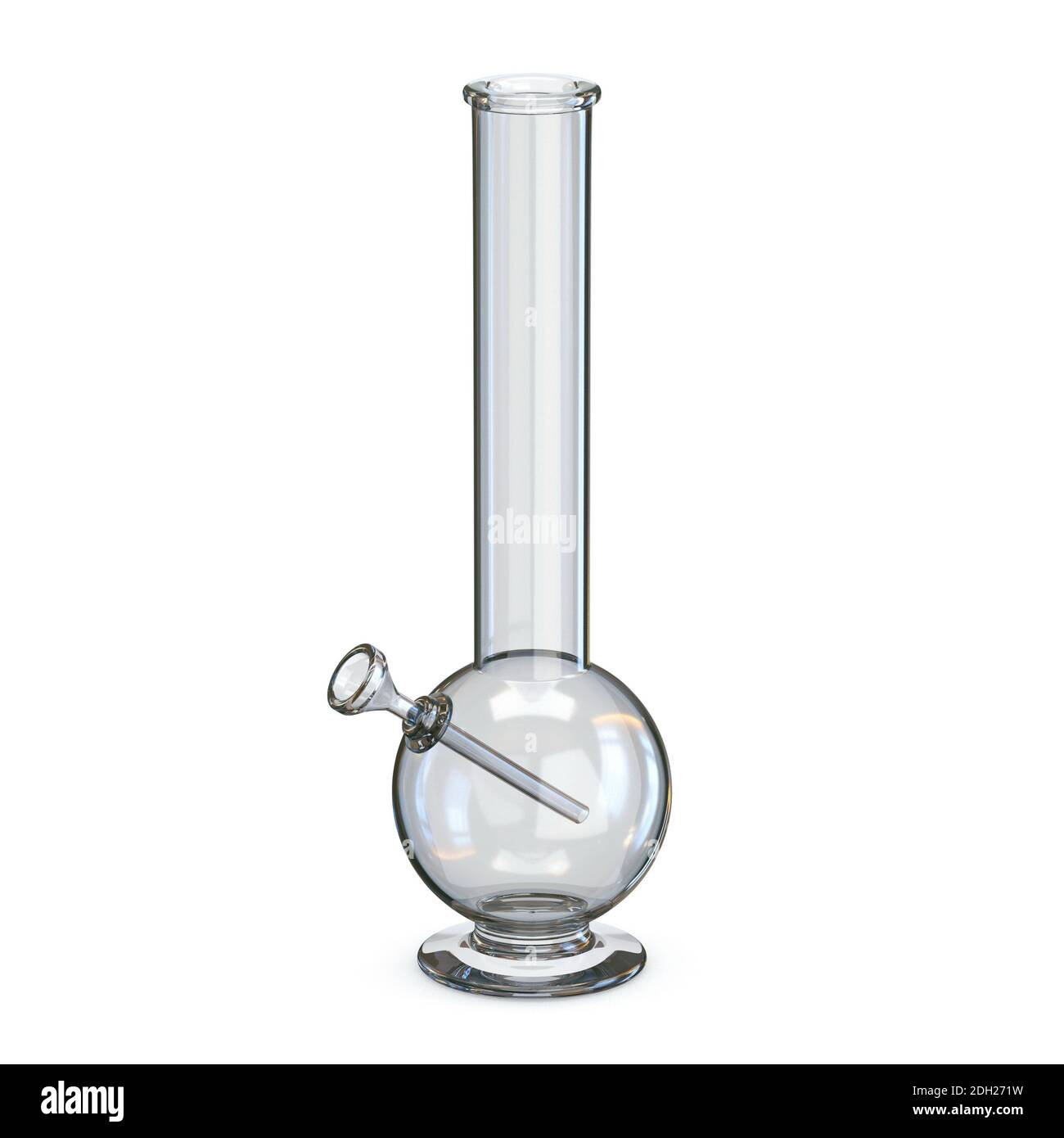 Simple transparent glass bong 3D Stock Photo - Alamy
