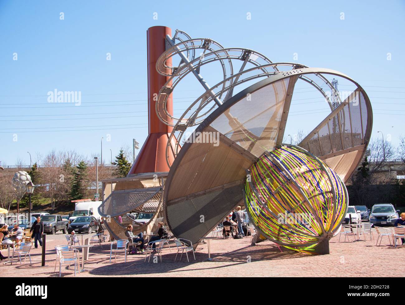 "Still Dancing" by Dennis Oppenheim in Distillery District, Toronto ...