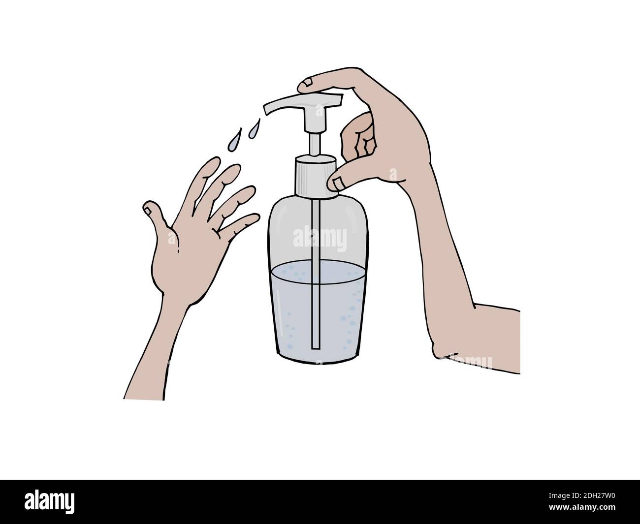 Hand washing on white background - 3d rendering Stock Photo - Alamy