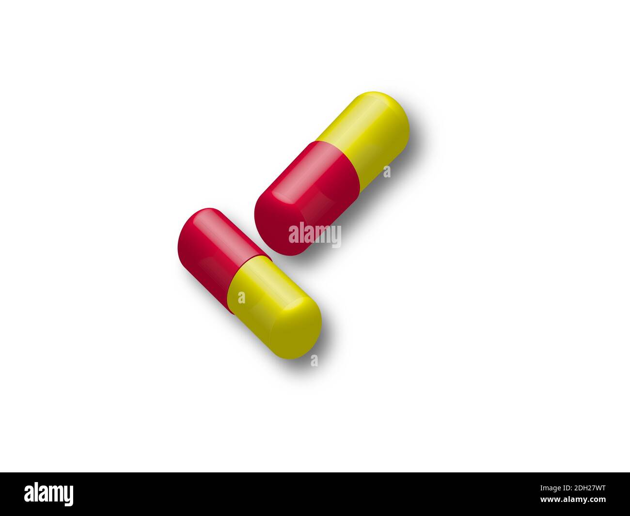 Two drugs on white background - 3d rendering Stock Photo - Alamy