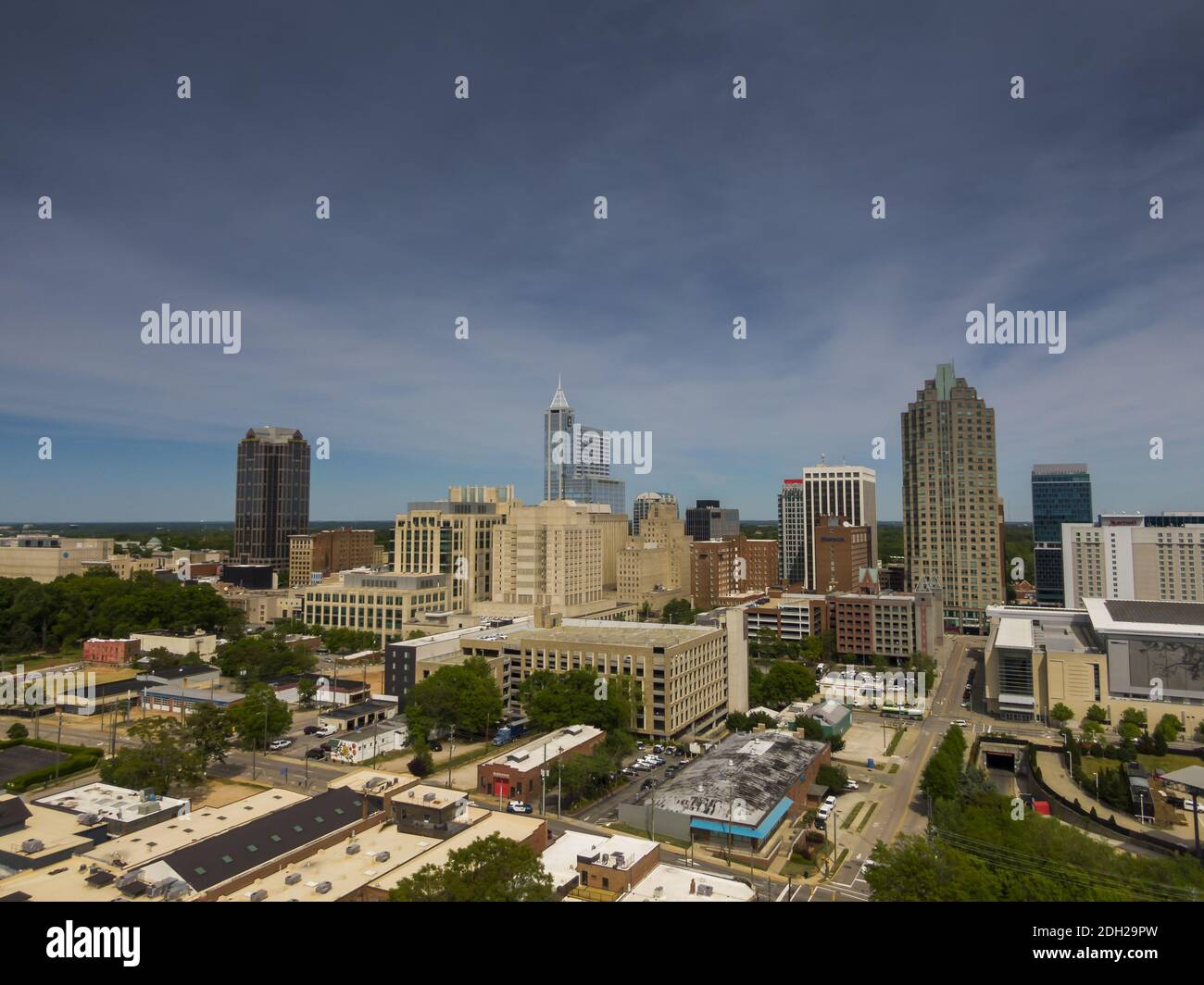 Raleigh skyline aerial hi-res stock photography and images - Alamy