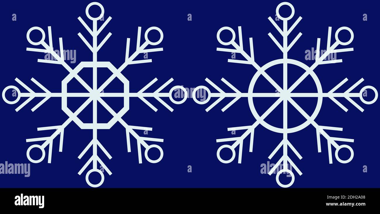 simple form two snowflakes flat Stock Vector Image & Art - Alamy