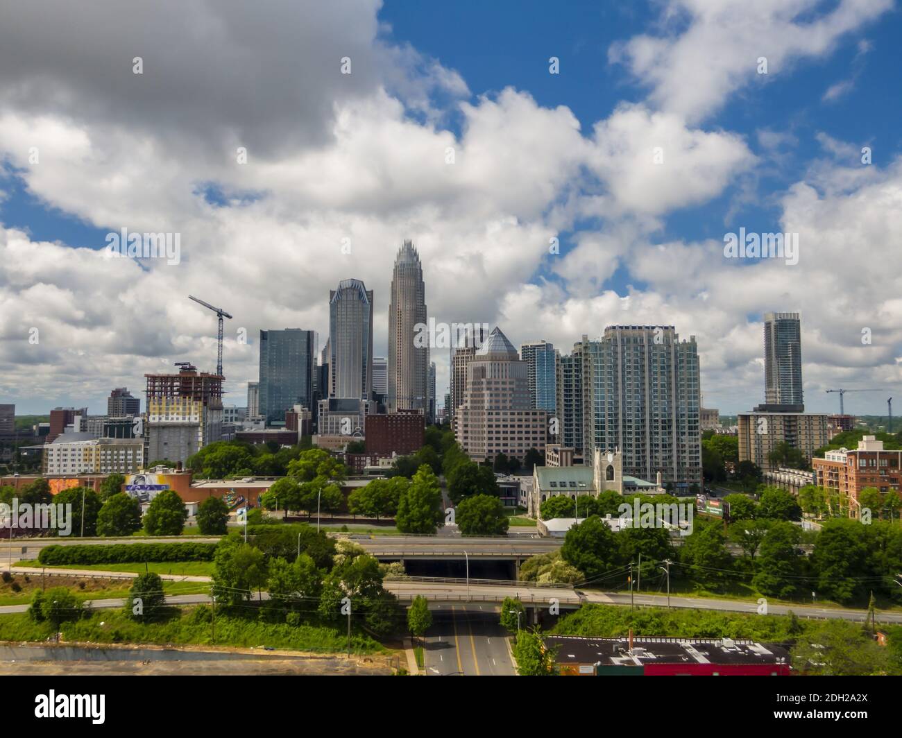 Aerial Views Of The City Of Charlotte, North Carolina Stock Photo - Alamy