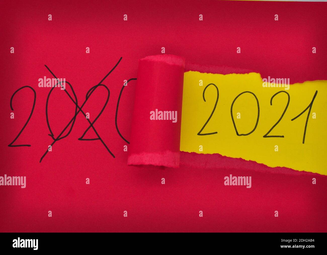 goodbye 2020, welcome 2021. Conceptual photo for leaving behind the ...