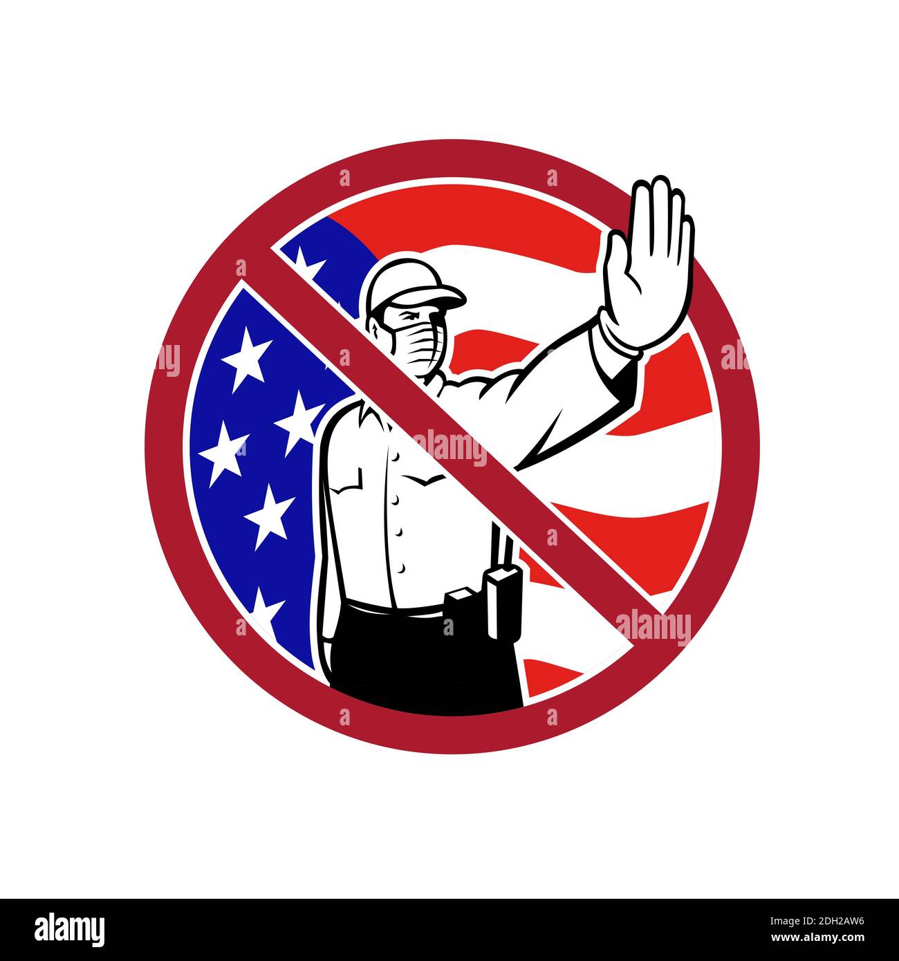 American Border Security No Entry Sign Stock Photo - Alamy