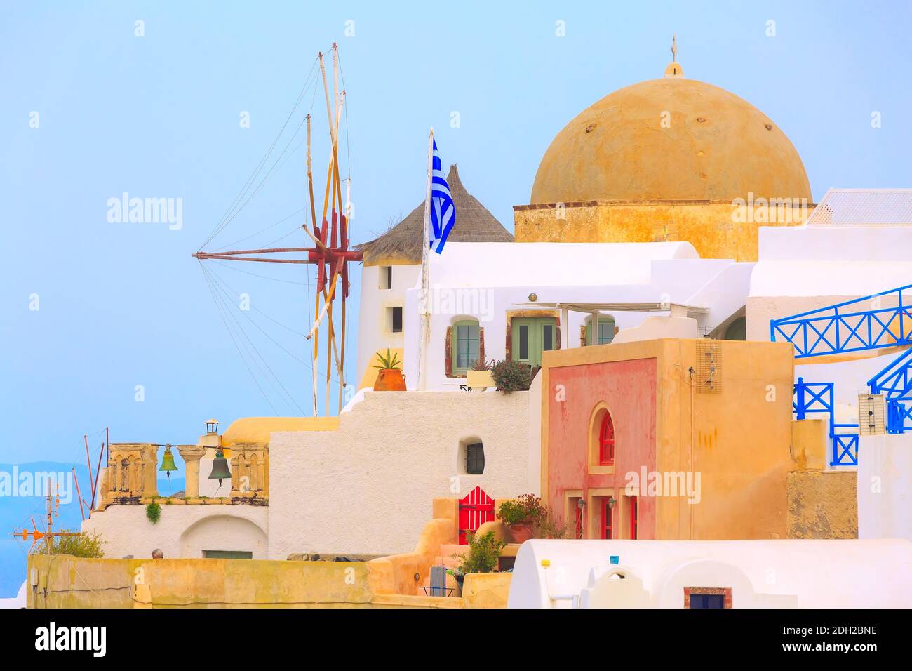 Historic santorini windmill hi-res stock photography and images - Alamy