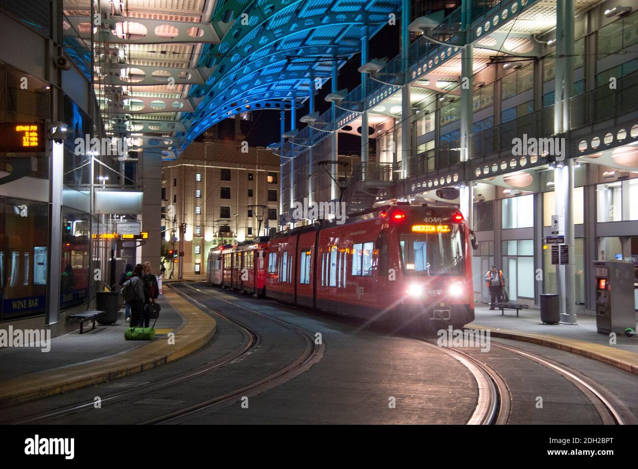 Light rail station, downtown San Diego, California Stock Photo - Alamy