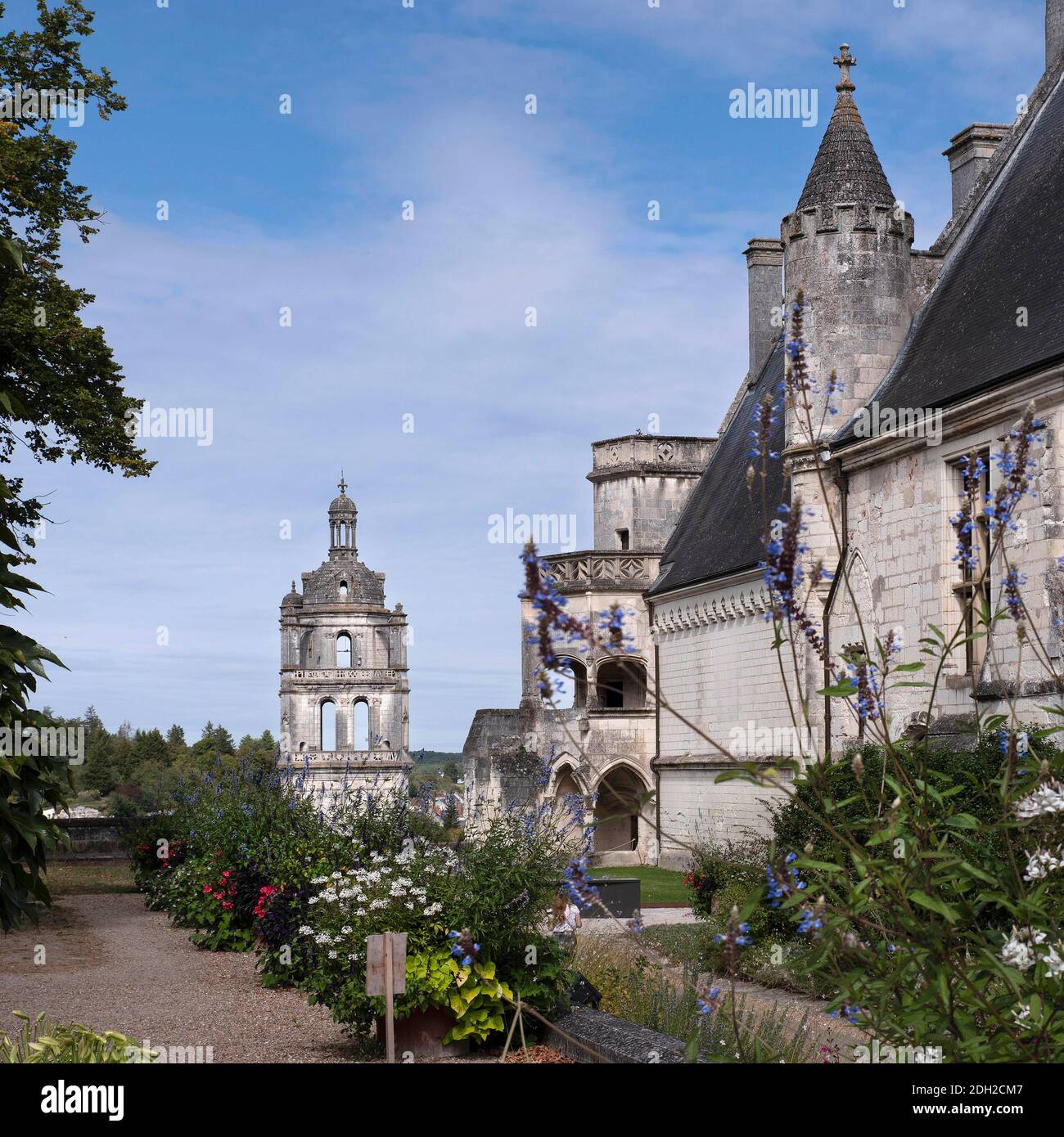 Architecture of a royal castle in the town of Loches in France Stock Photo - Alamy