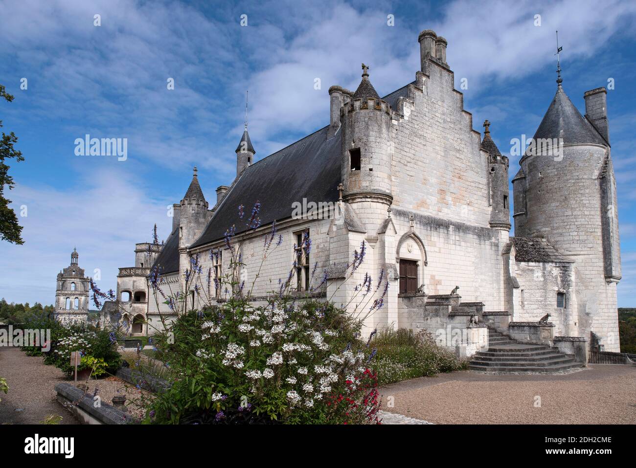 Architecture of a royal castle in the town of Loches in France Stock Photo - Alamy