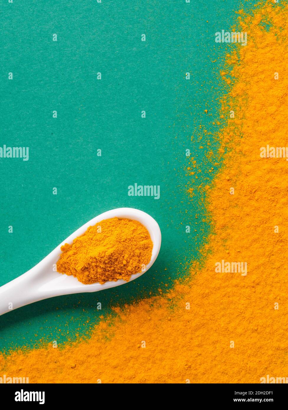 Turmeric Powder with copy space Stock Photo - Alamy