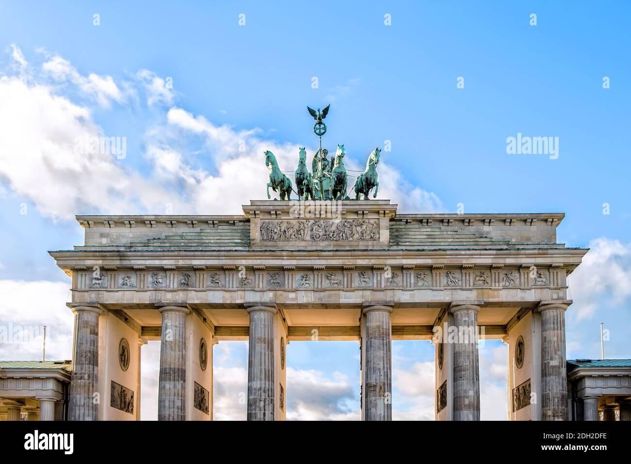 Branderburger gate with beautiful clouds on background. Berlin, Germany ...