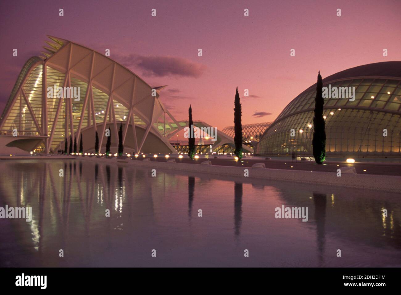 the architecture of l Hemisferic Imax Cinema Theater in the City of ...