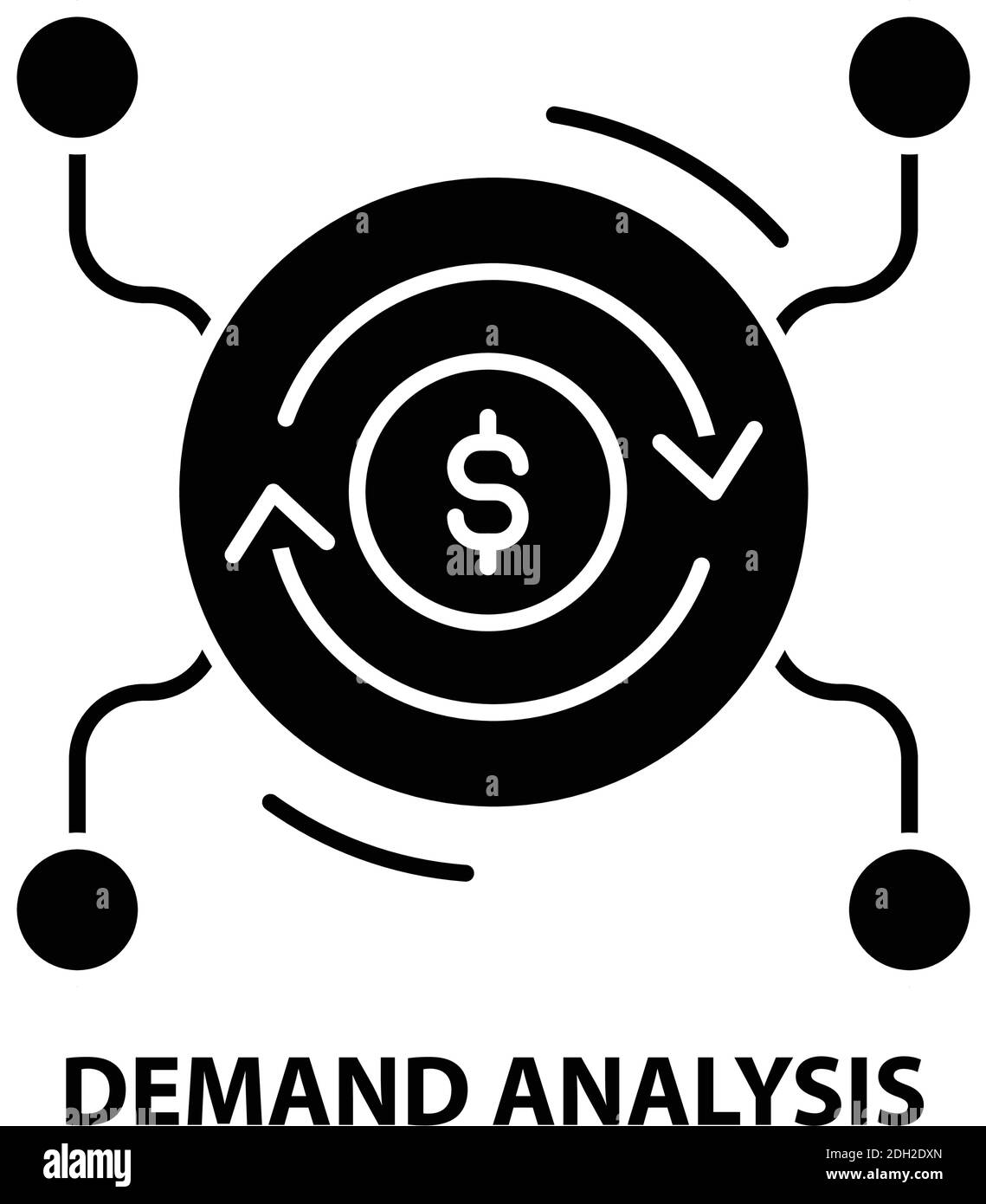 demand analysis sign icon, black vector sign with editable strokes ...