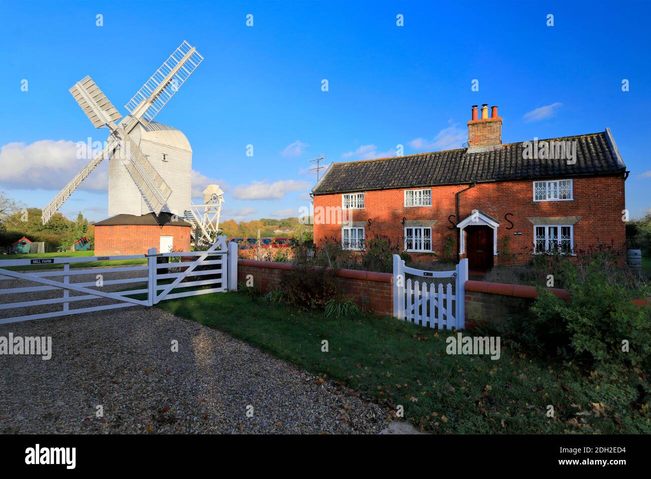 The Upthorpe post mill, a Grade II listed post mill and Scheduled ...