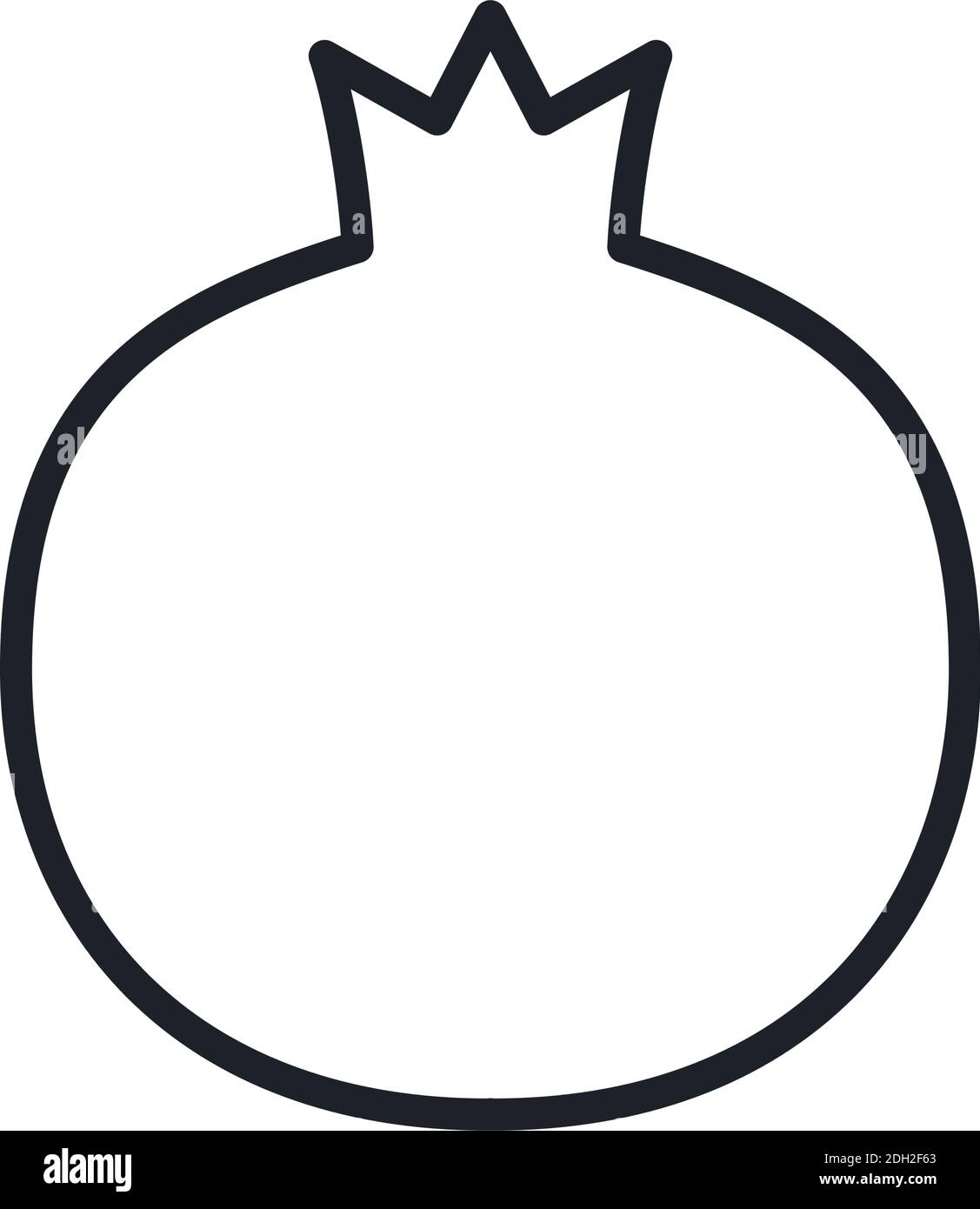 Pomegranate icon. Vector linear icon, contour, shape, outline isolated ...
