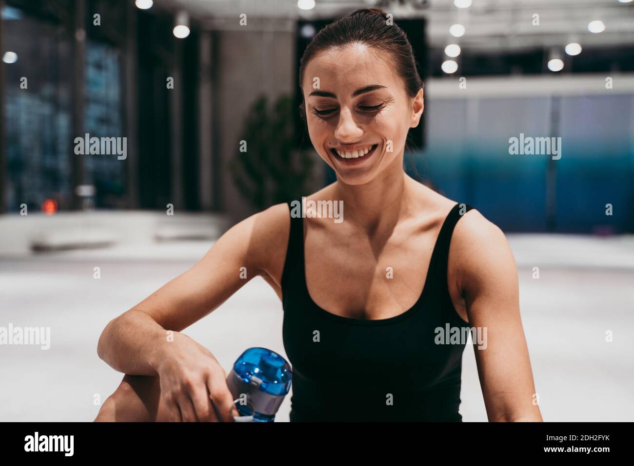 Beautiful girl training in the gym. Russian classic dancer doing ...
