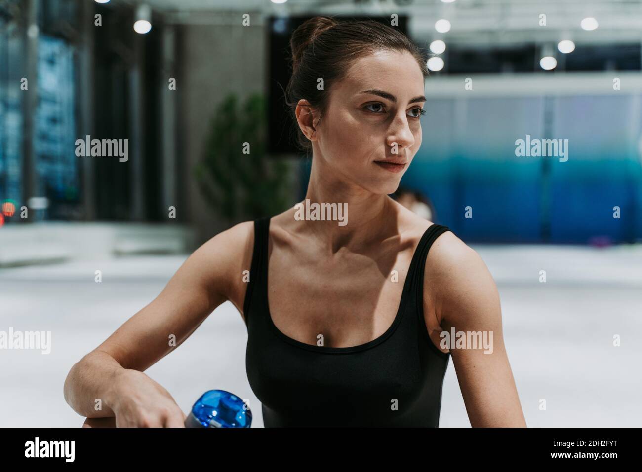 Beautiful girl training in the gym. Russian classic dancer doing ...