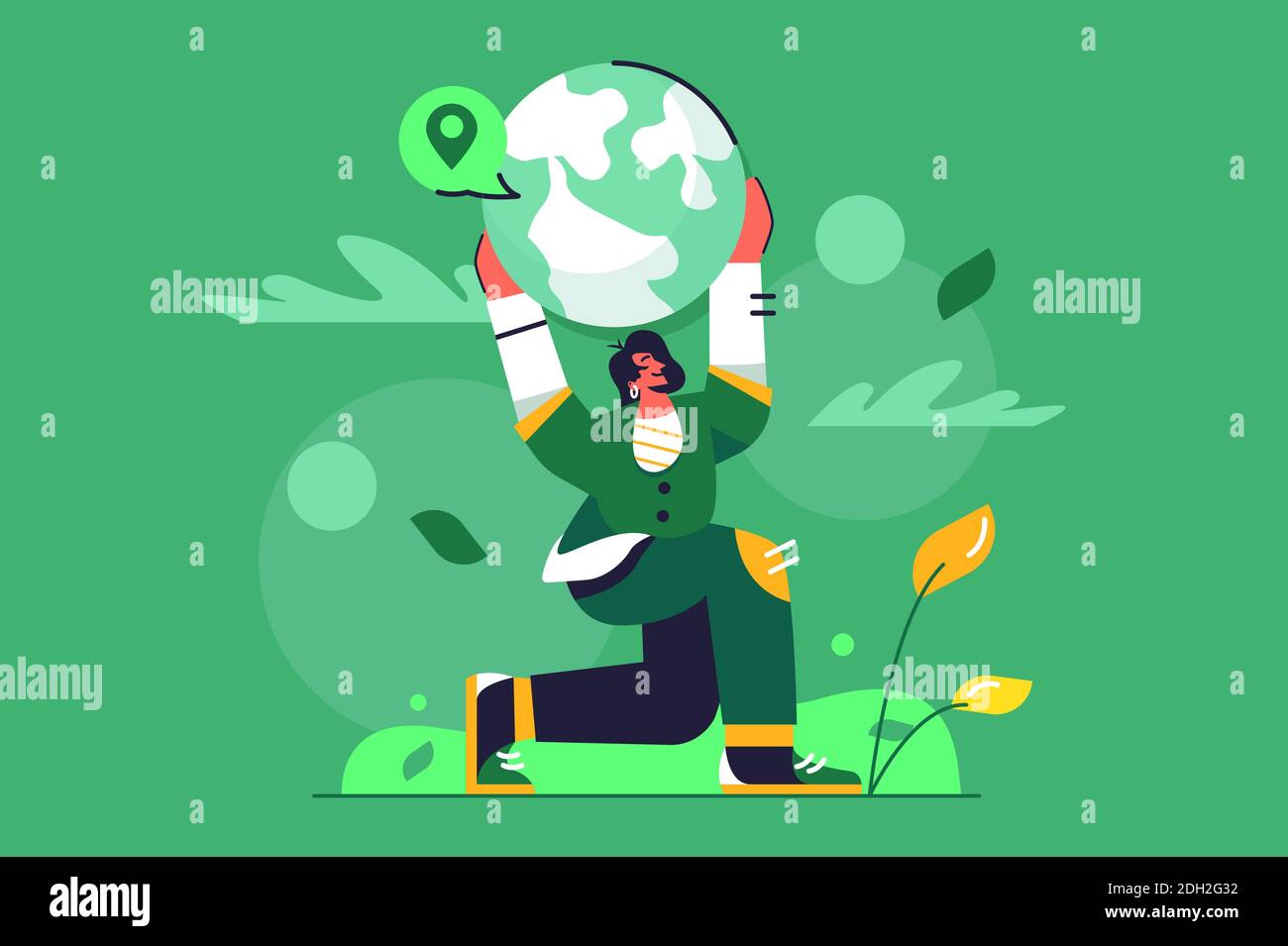 Earth day human hands Stock Vector Images - Alamy