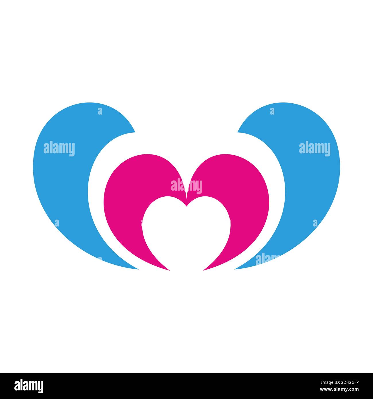 abstract wave love logo icon concept graphic vector design Stock Vector ...