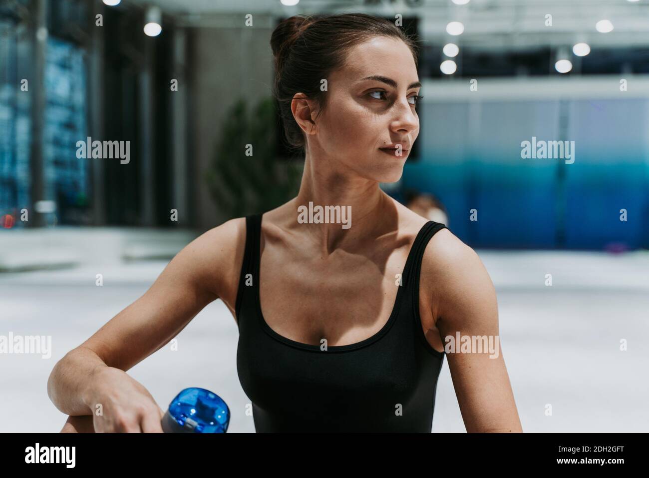 Beautiful girl training in the gym. Russian classic dancer doing ...