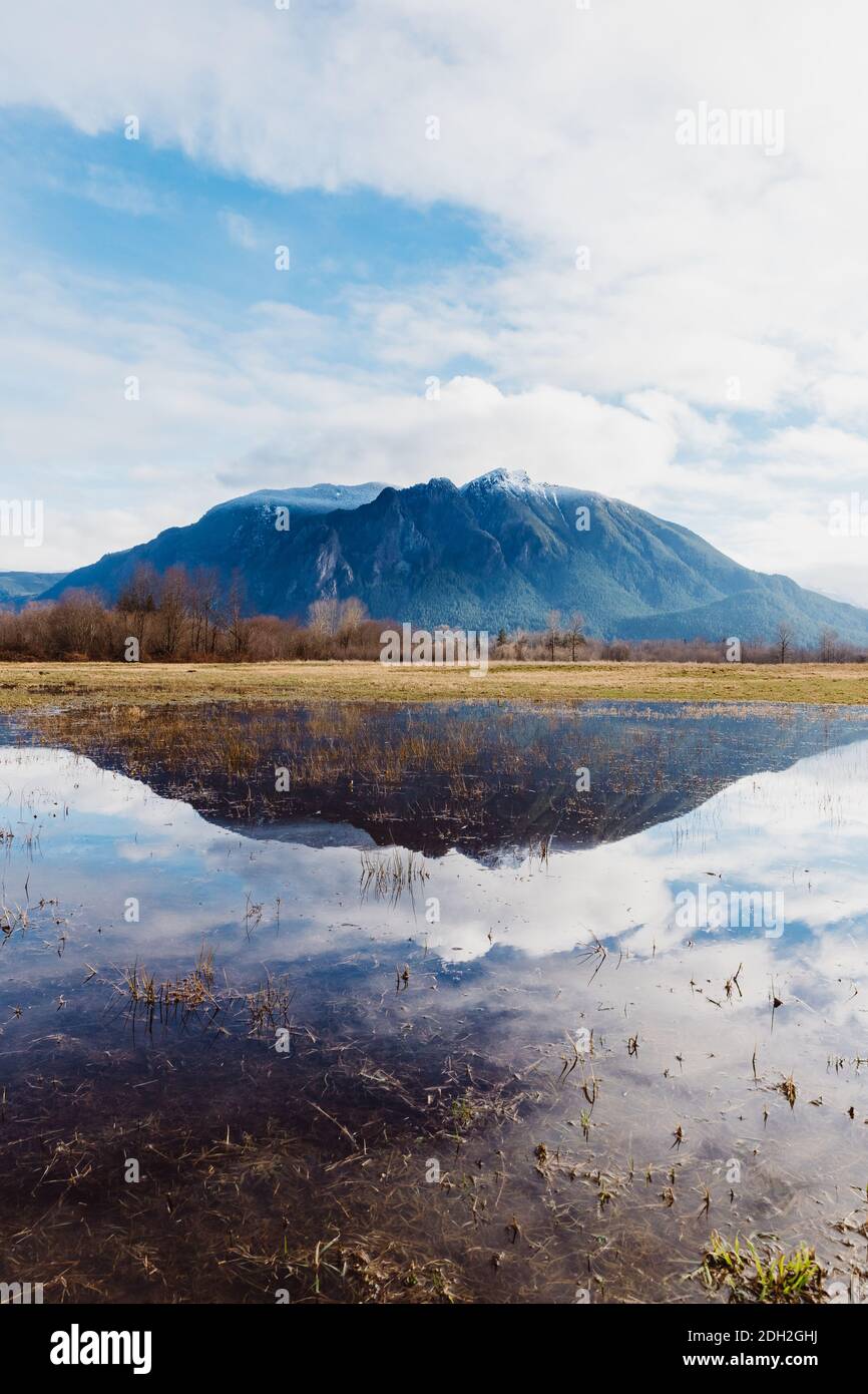 A vertical shot of mesmerizing views of Mount Si, Washington Stock ...