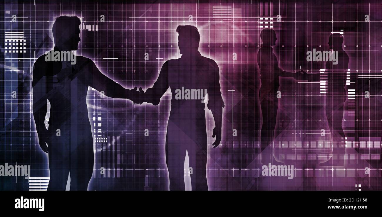 Business handshake virtual collaboration hi-res stock photography and ...