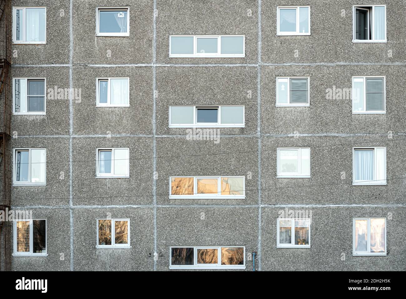 Soviet architecture facade apartment building hi-res stock photography ...