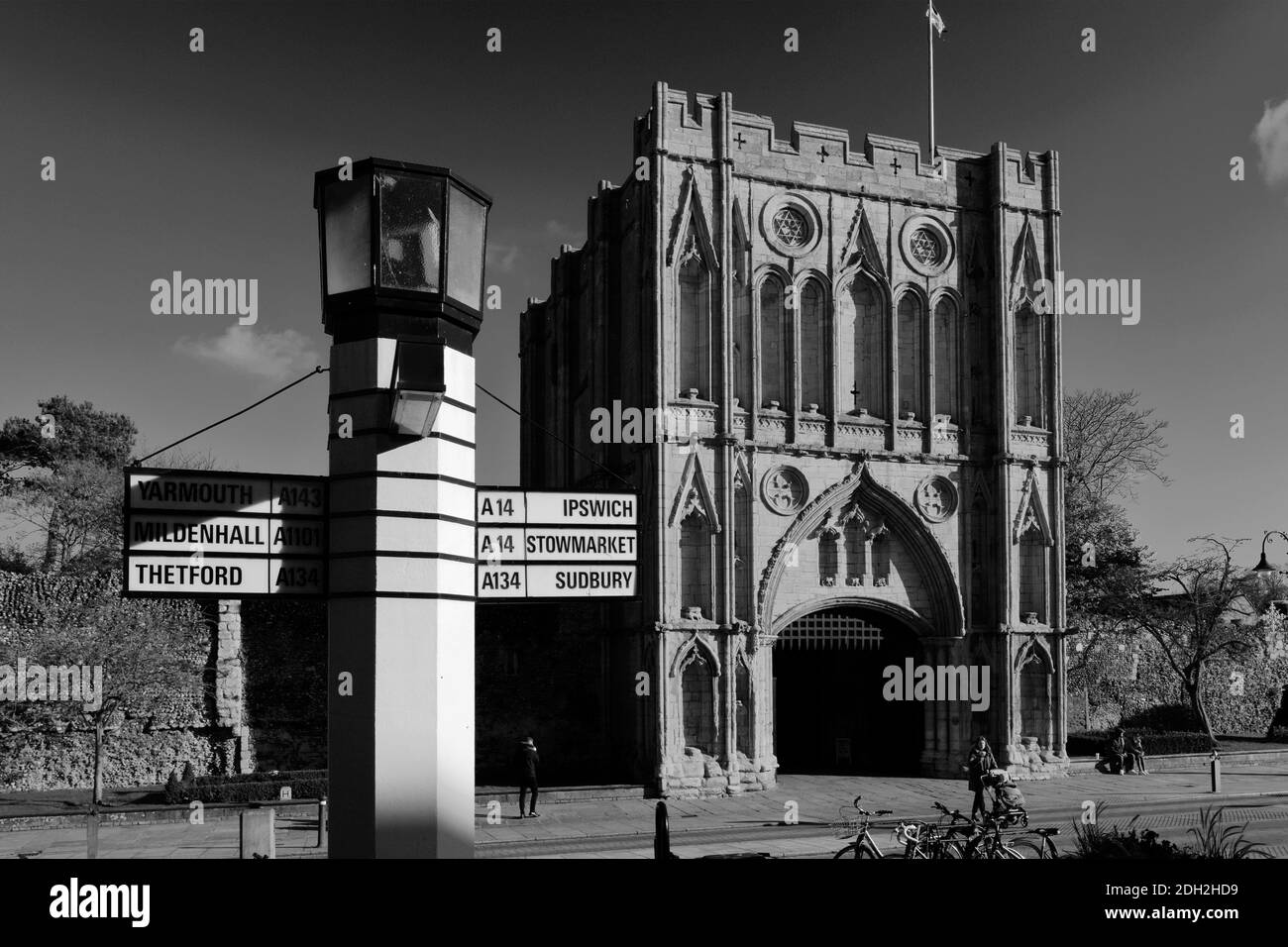 Abbey gate sign Black and White Stock Photos & Images - Alamy