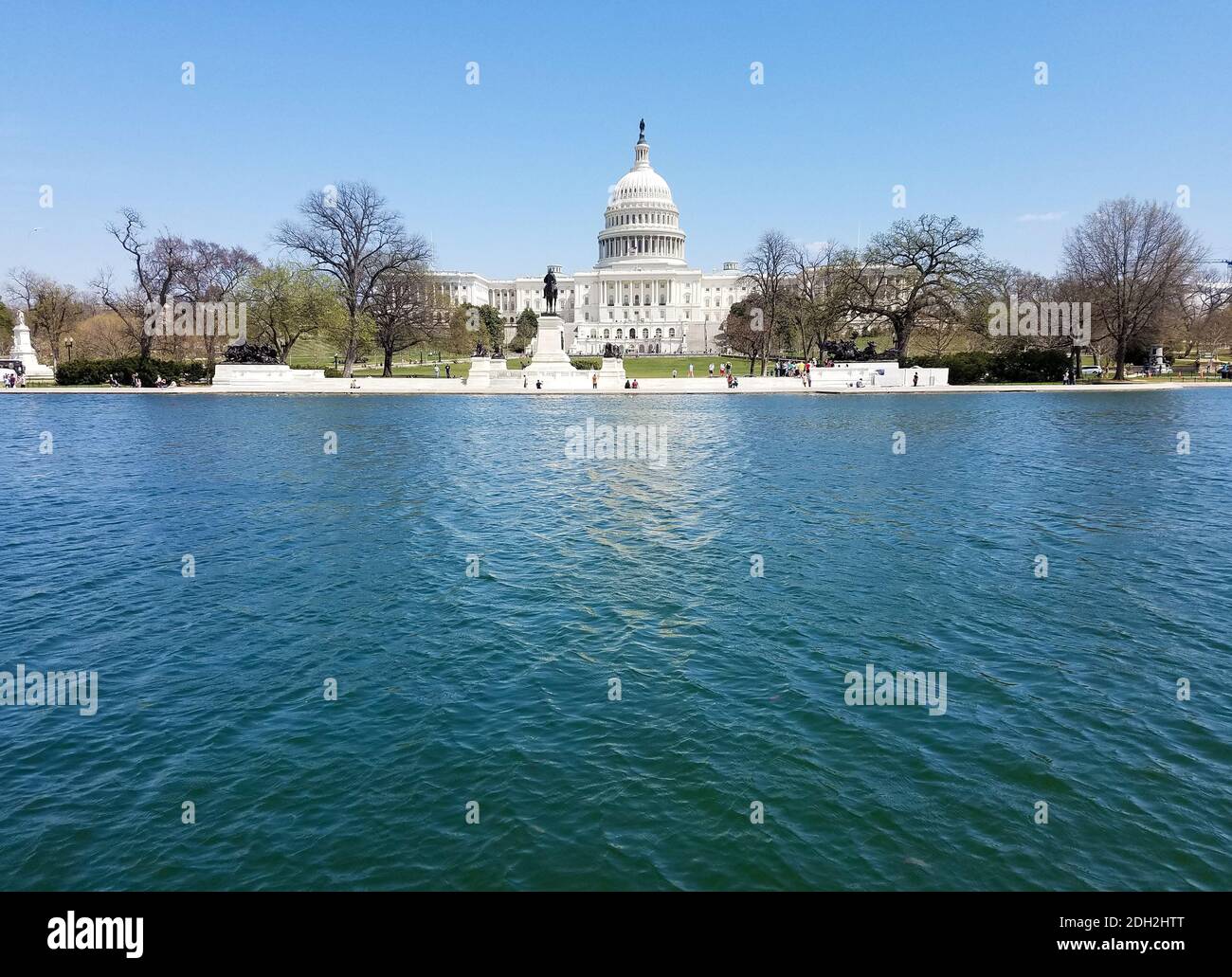 The United States Capitol Building western facade seen across the ...