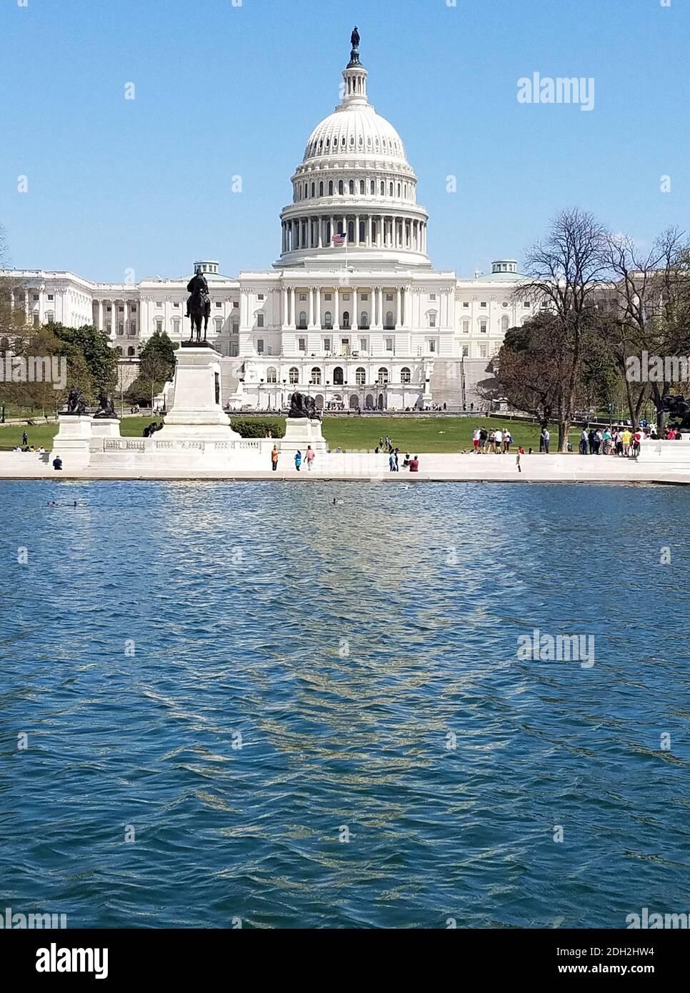 The United States Capitol Building western facade seen across the ...