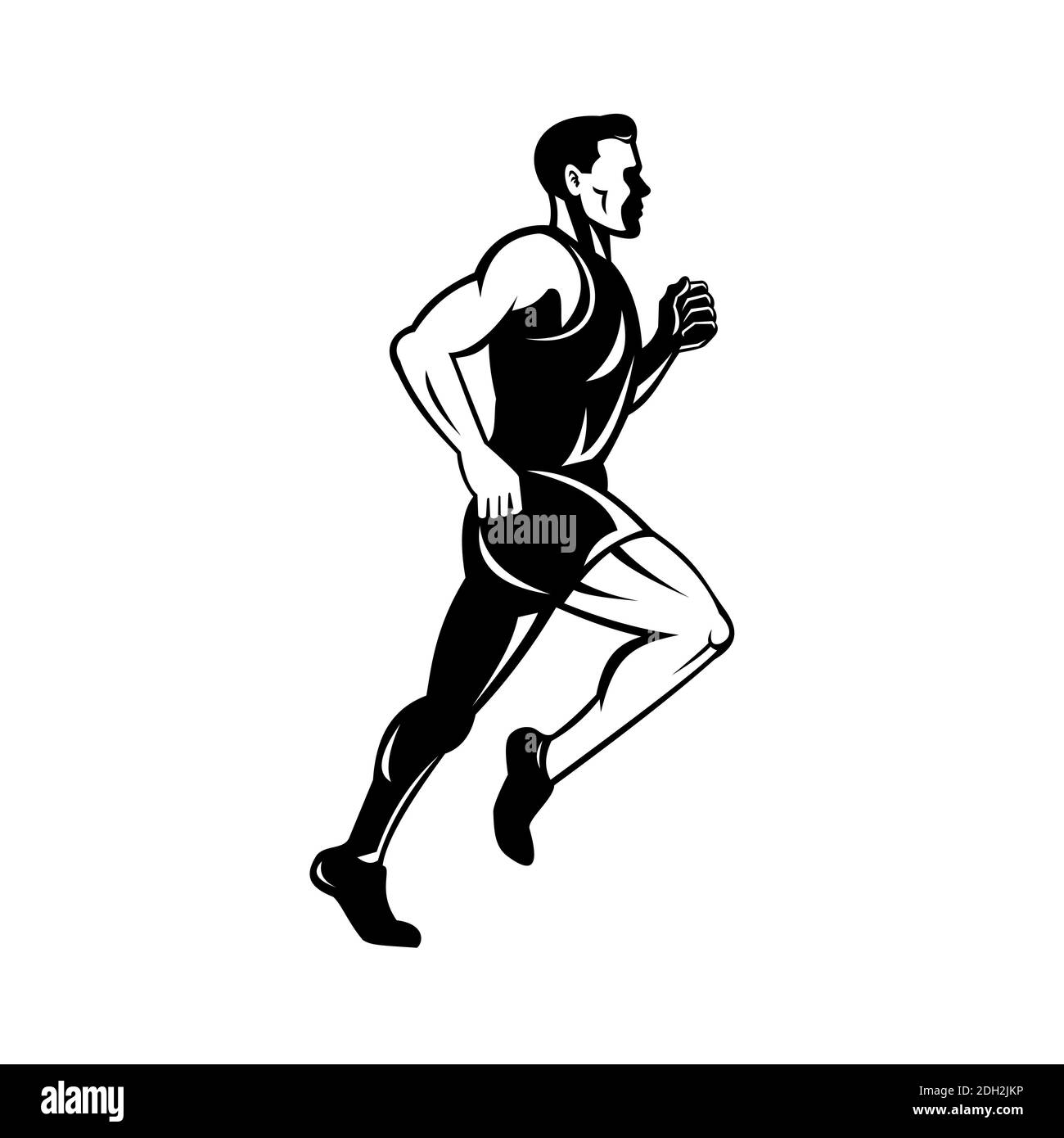 Marathon Running Black and White Stock Photos & Images - Alamy