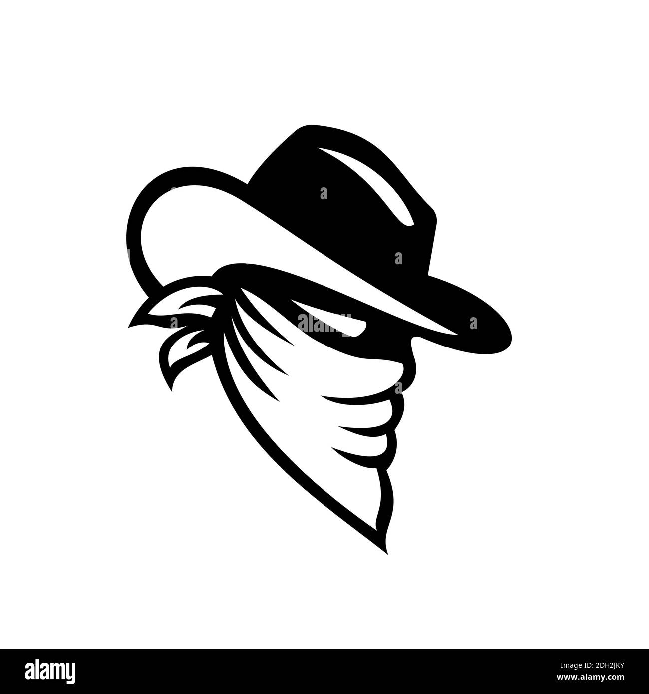 Bandit Wearing Mask Black and White Stock Photo - Alamy