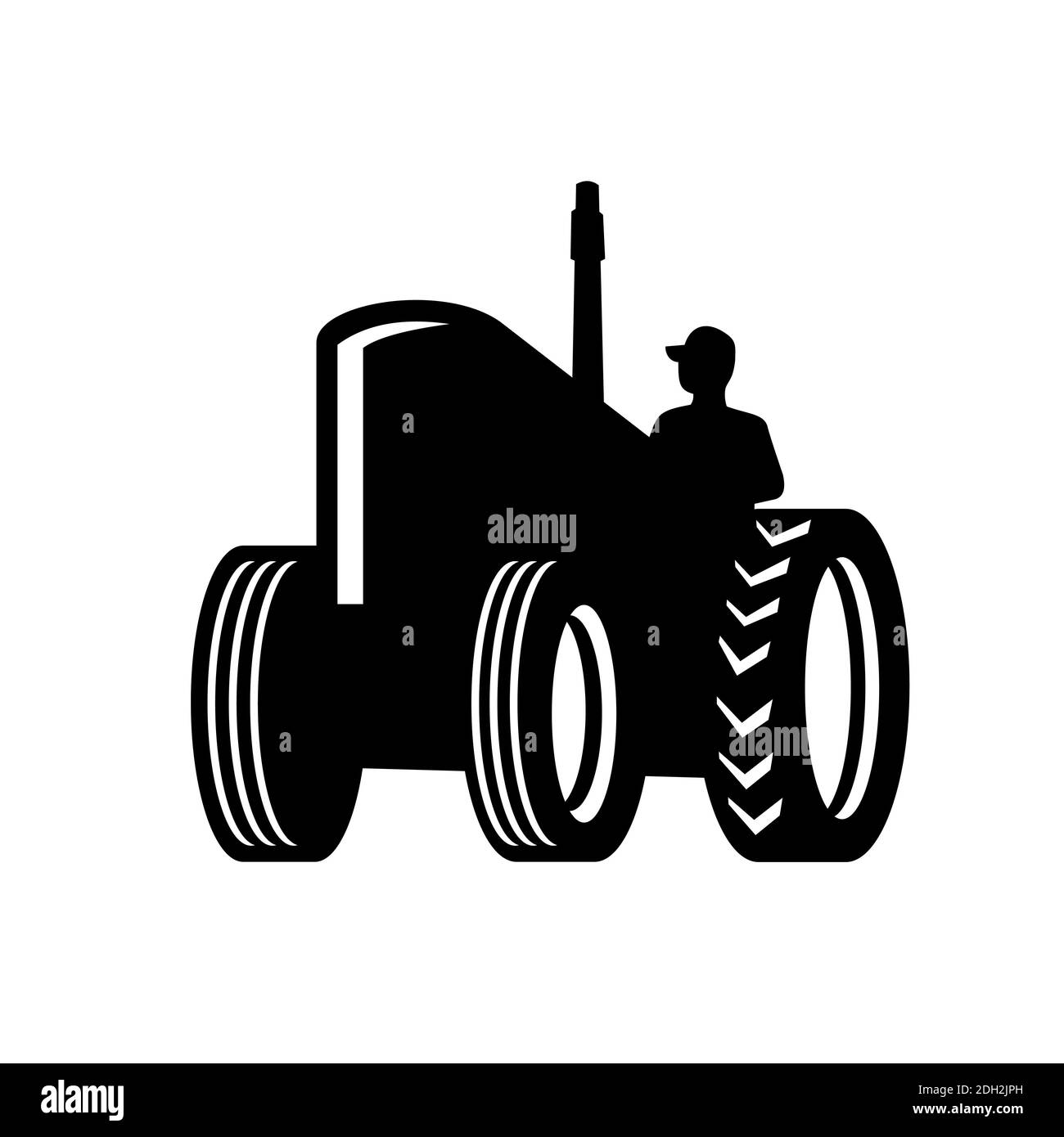 Tractor Farmer Silhouette