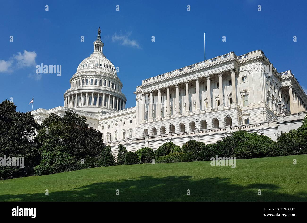 The South West facade of the United States Capitol Building, with the ...