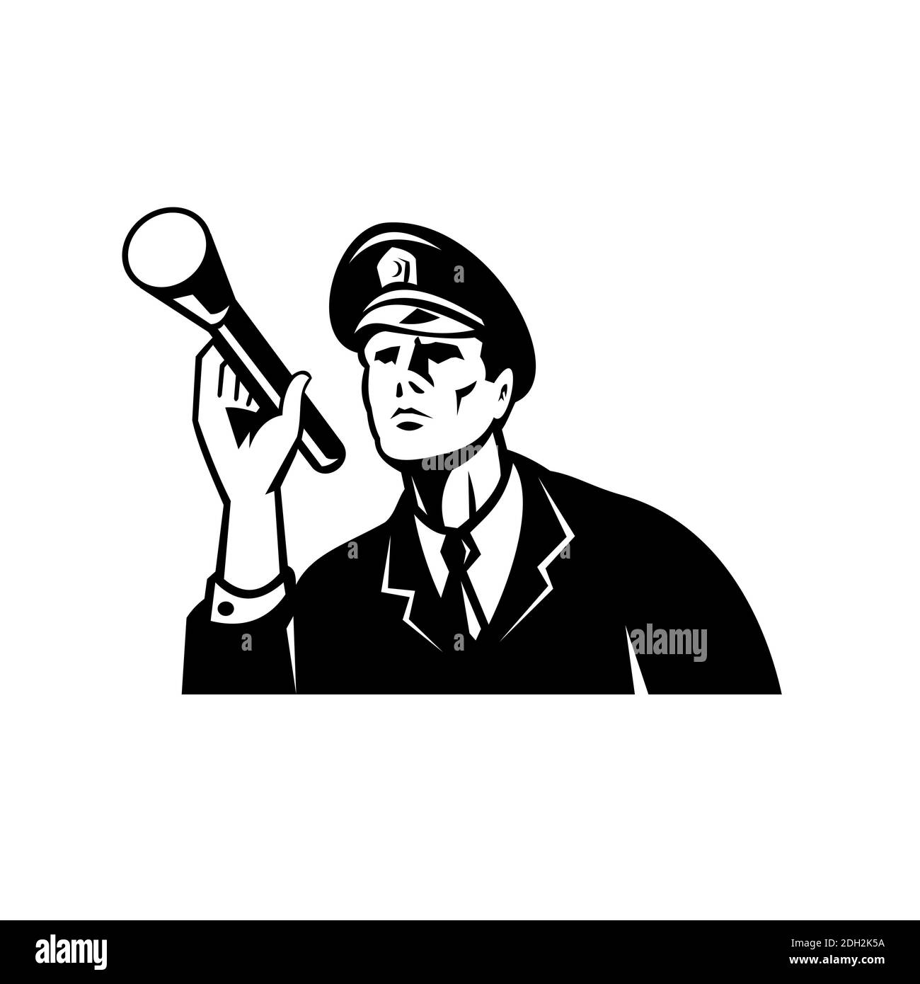 Male security guard flashlight hi-res stock photography and images - Alamy