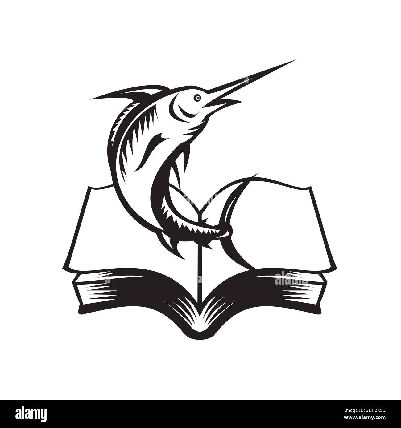 Black marlin illustration Cut Out Stock Images & Pictures - Alamy