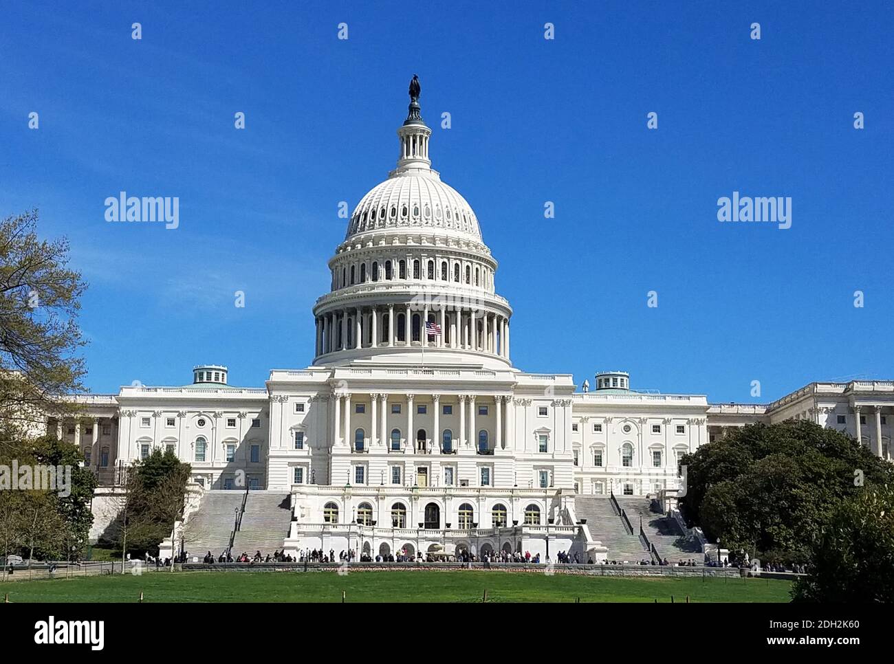 The United States Capitol Building western facade and cupola, on ...