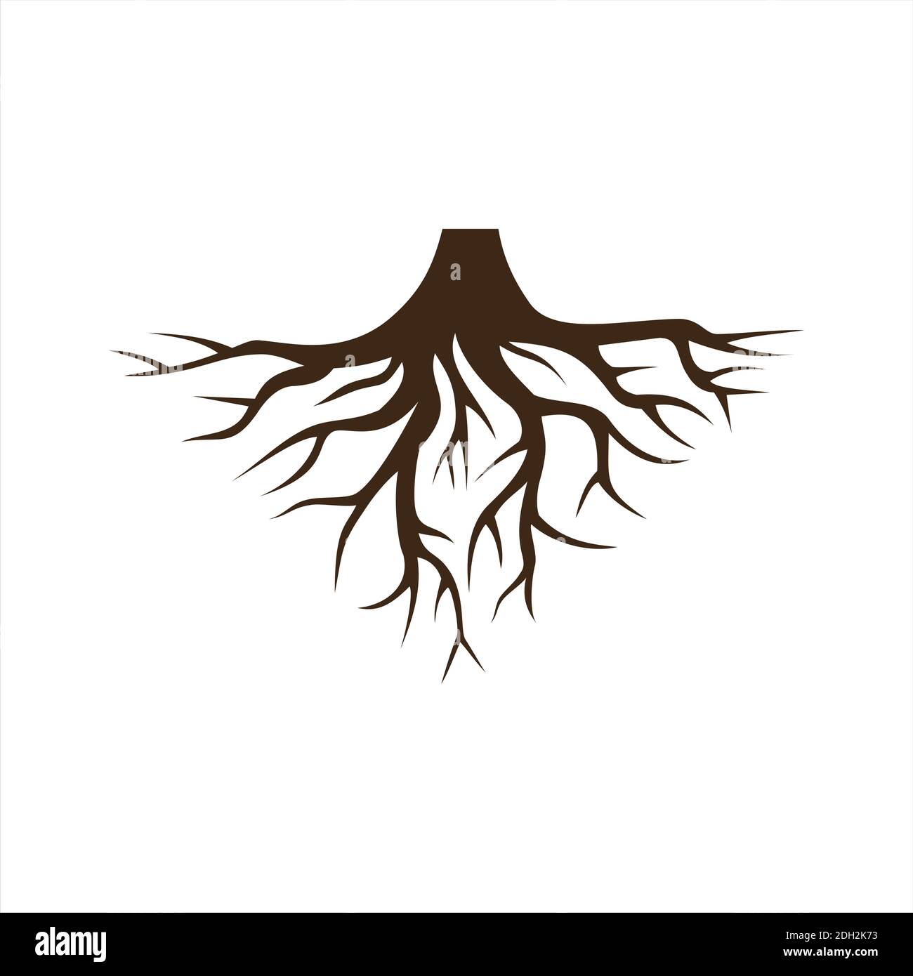 felled trees root icon flat logo vector Stock Vector Image & Art - Alamy