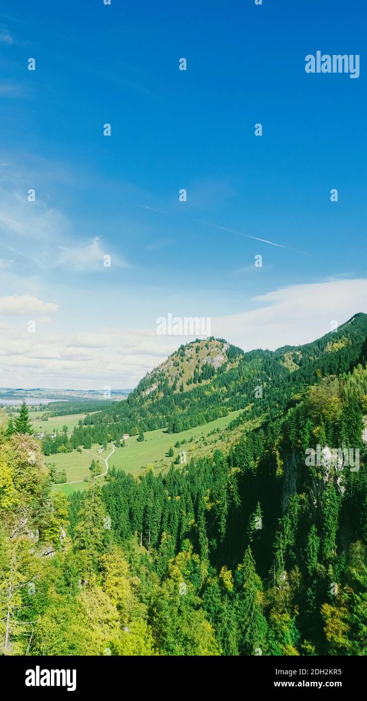 Beautiful nature of European Alps, landscape view of alpine mountains ...