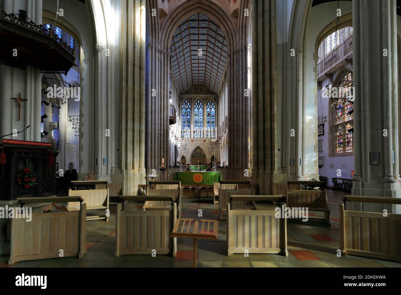 Interior view of St Edmundsbury Cathedral, Bury St Edmunds City ...