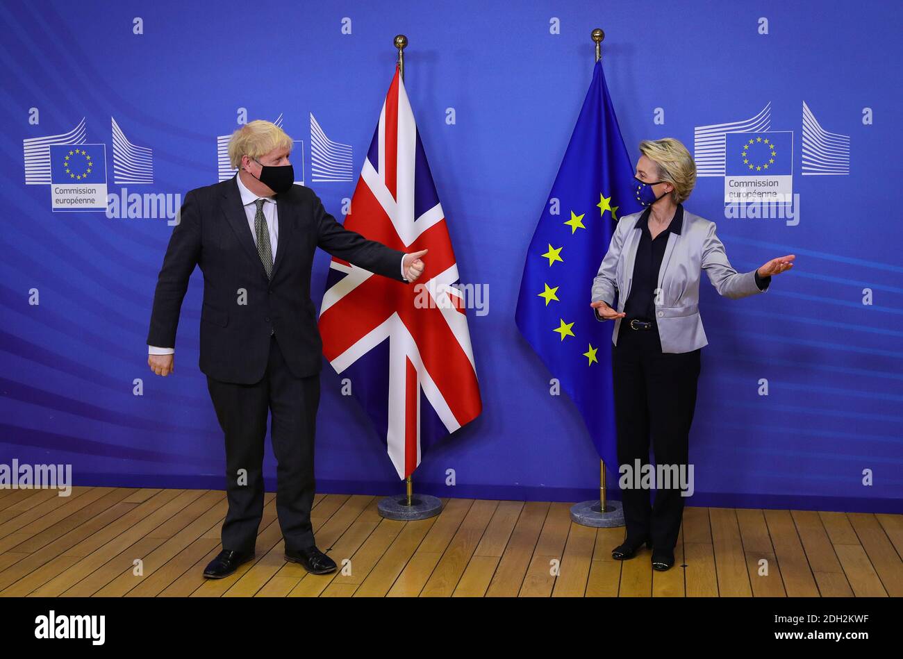 Prime Minister Boris Johnson in Brussels, Belgium, for a dinner with European Commission ...