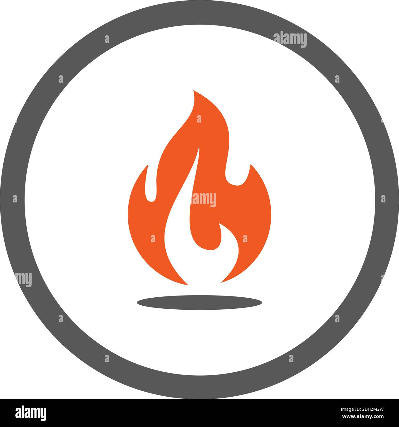 fire energy flat icon logo flat vector concept design Stock Vector ...